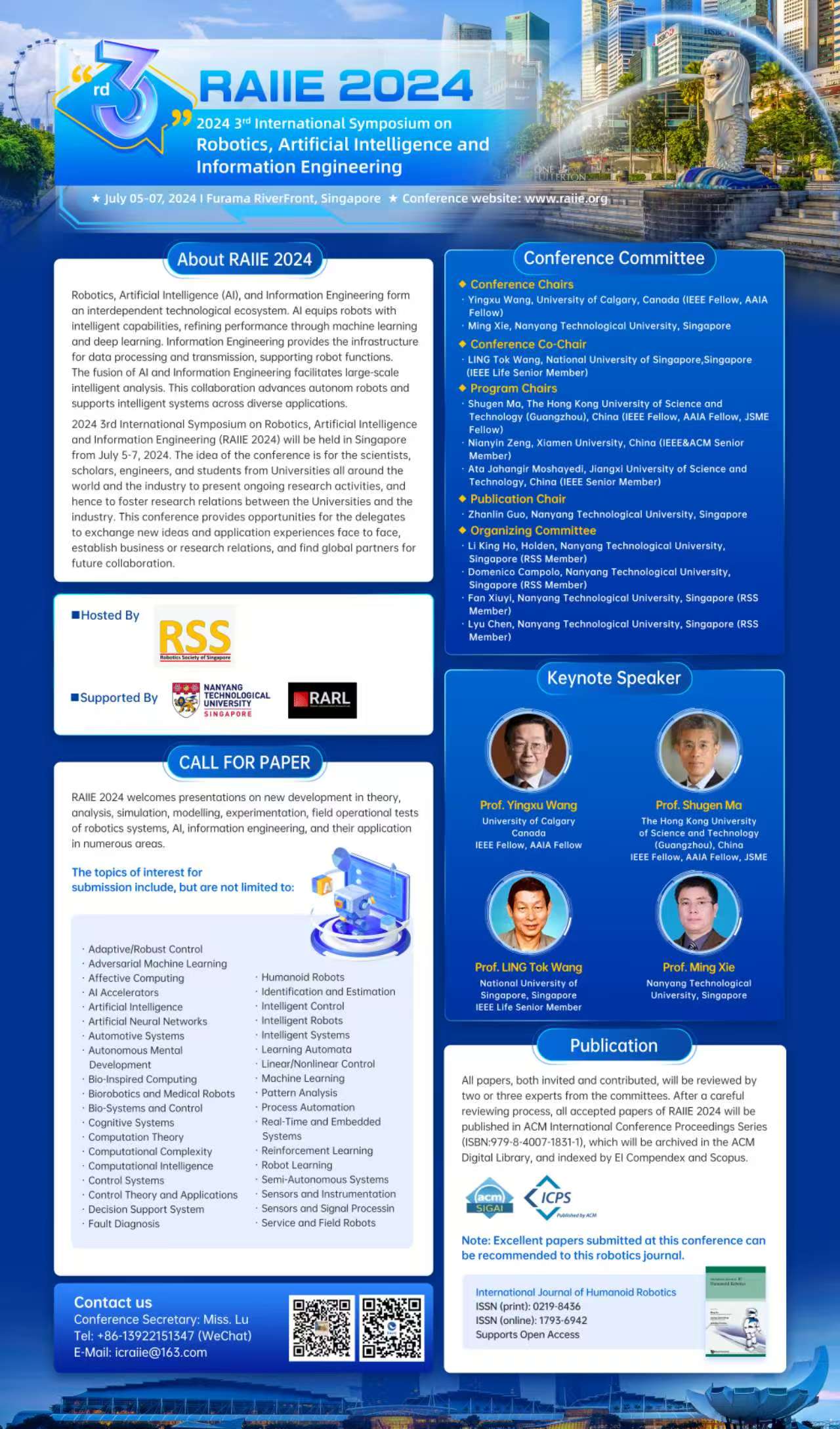 RAIIE 2024: 3rd International Symposium on Robotics, Artificial Intelligence, and Information ...